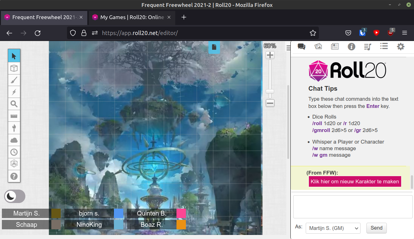 Roll20 solution for Community Play (aka Multi-GM Multi-Player). | rhenenrpg